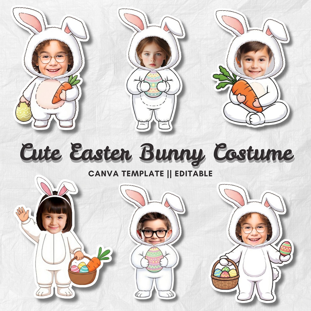 Easter Egg Costume Bunny | Add Your Own Face Photo Template | Easter ...
