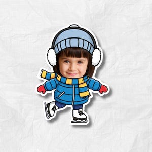 Kids Ice Skating | Add Your Own Face Photo Template | Winter Sports ...