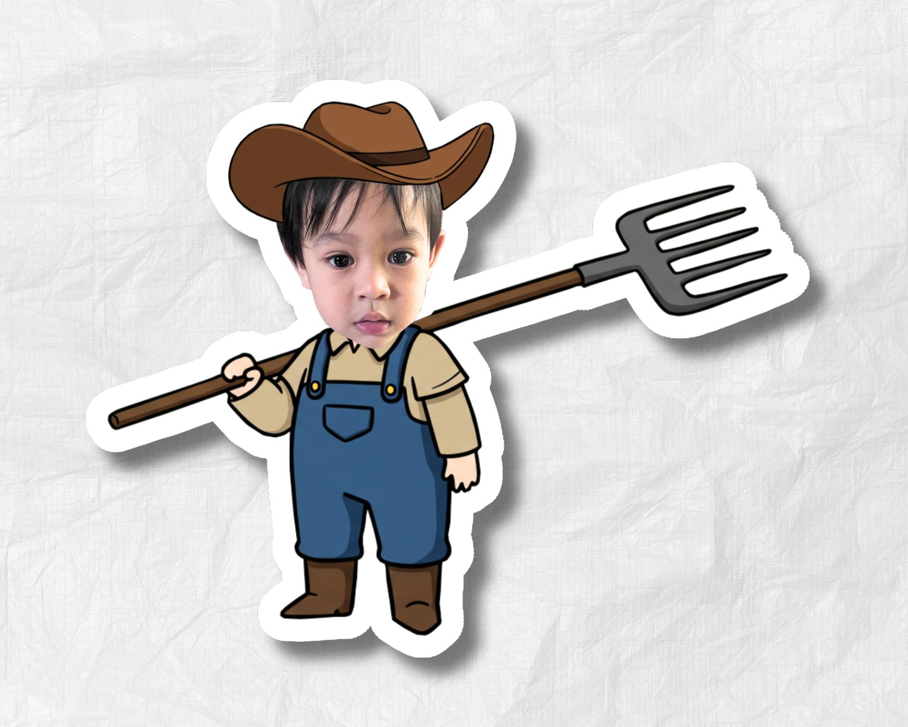 Farm Baby Photo – Face Blank Template | Add Your Own Photo ...