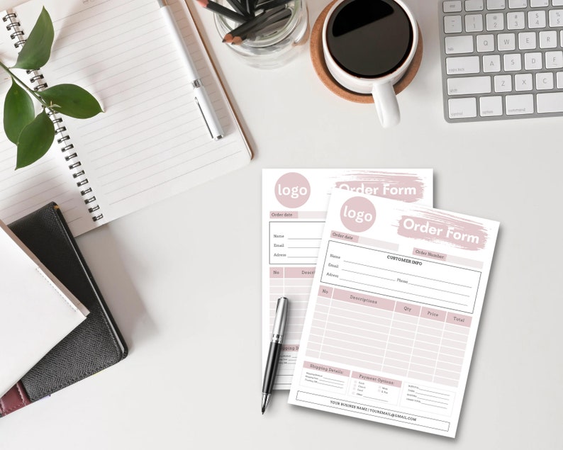 Editable Order Form Small Business Forms Printable Craft - Etsy