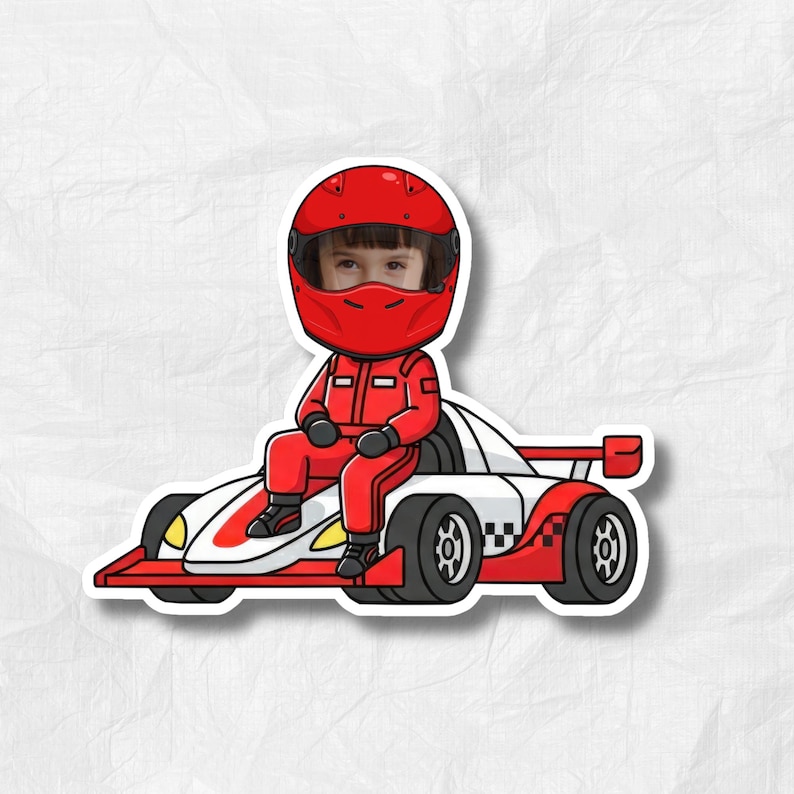 Boy Racer | Add Your Own Face Photo Template | Editable Canva PNG ...