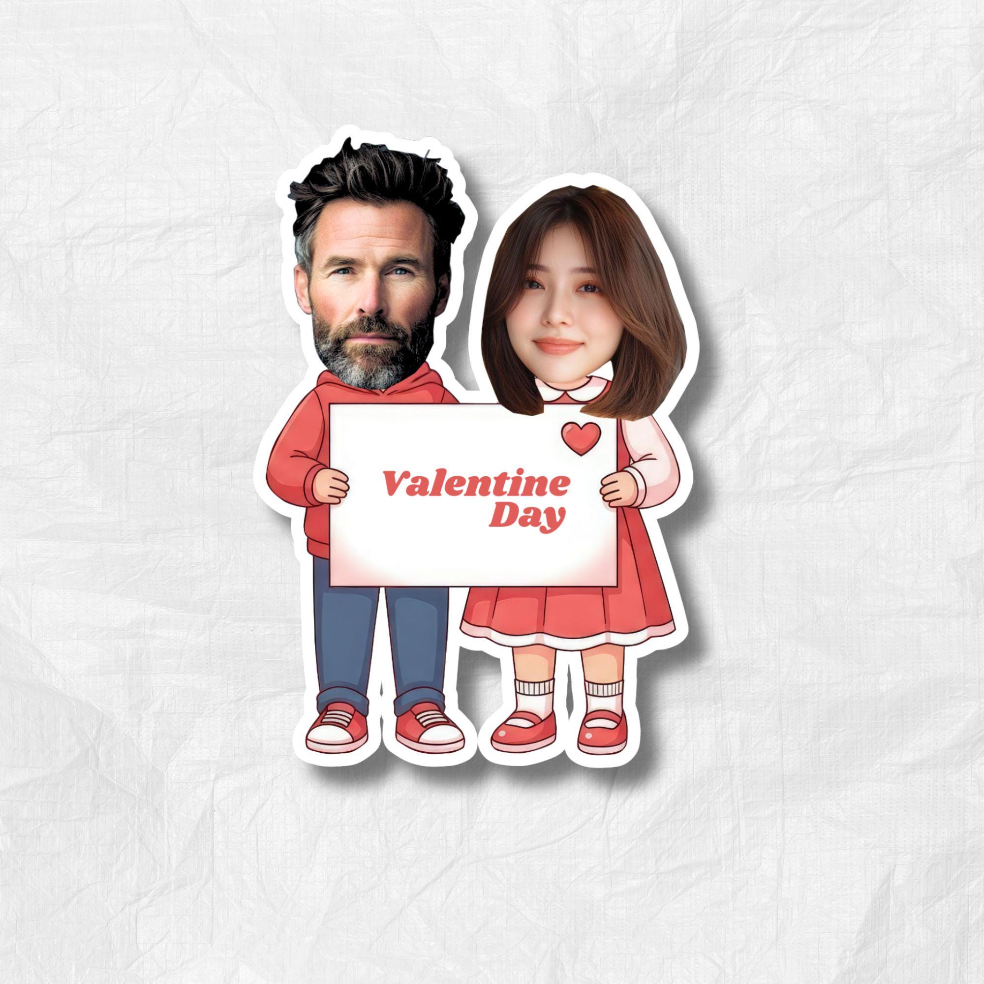 Valentine Couple | Add Your Own Face Photo Template | Cute Love Clipart ...