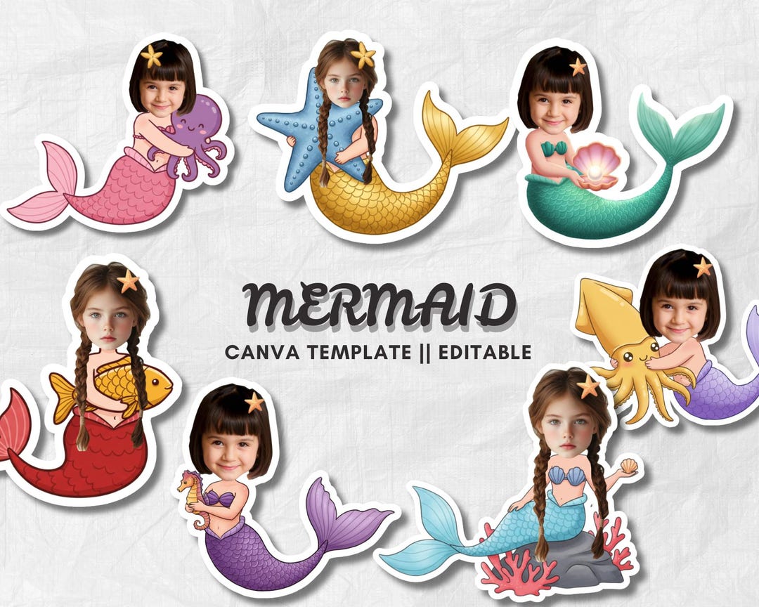Custom Mermaid Photo – Add Your Own Face | Personalized Under the Sea ...