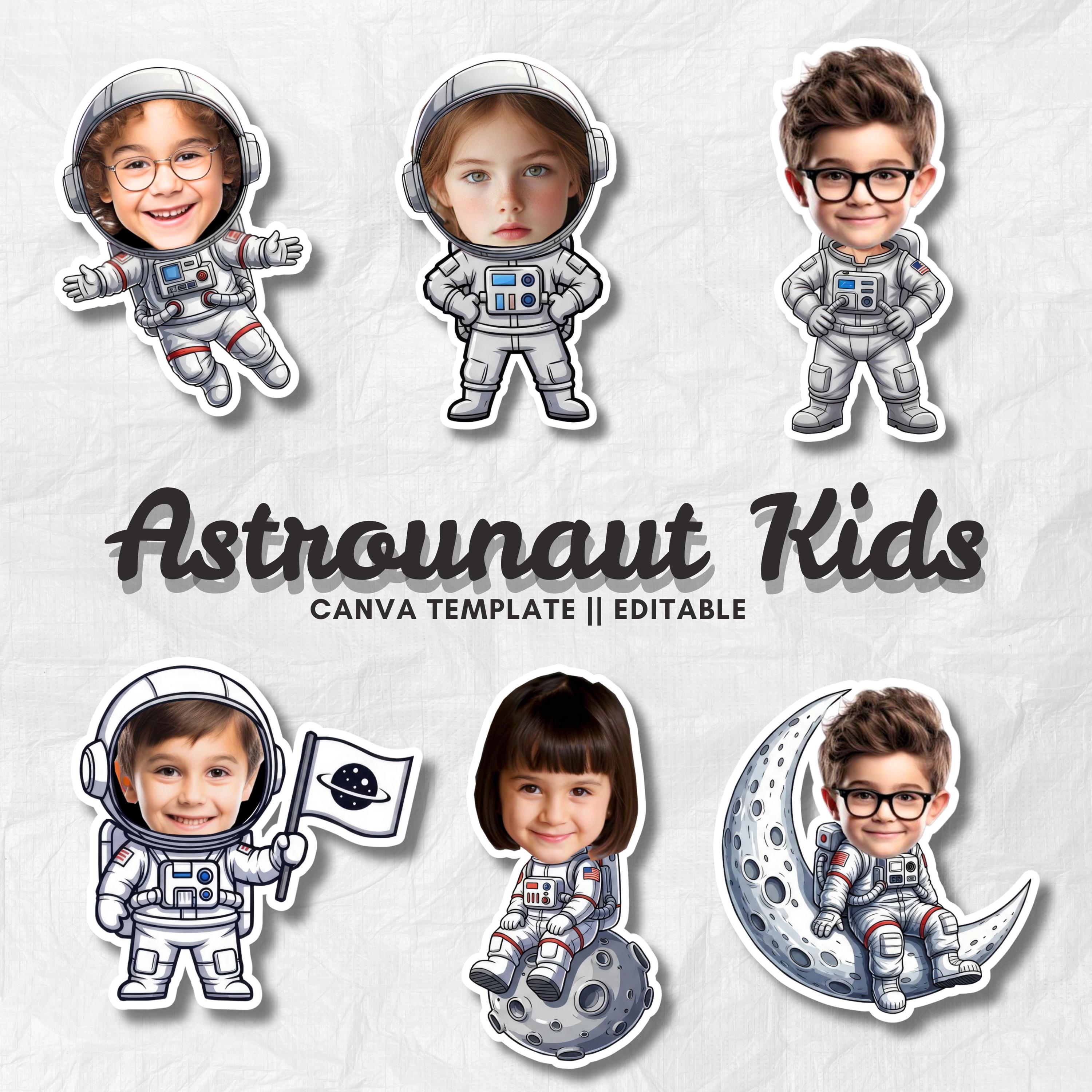 Astronaut Kids | Add Your Own Face Photo Template | Space Costume ...