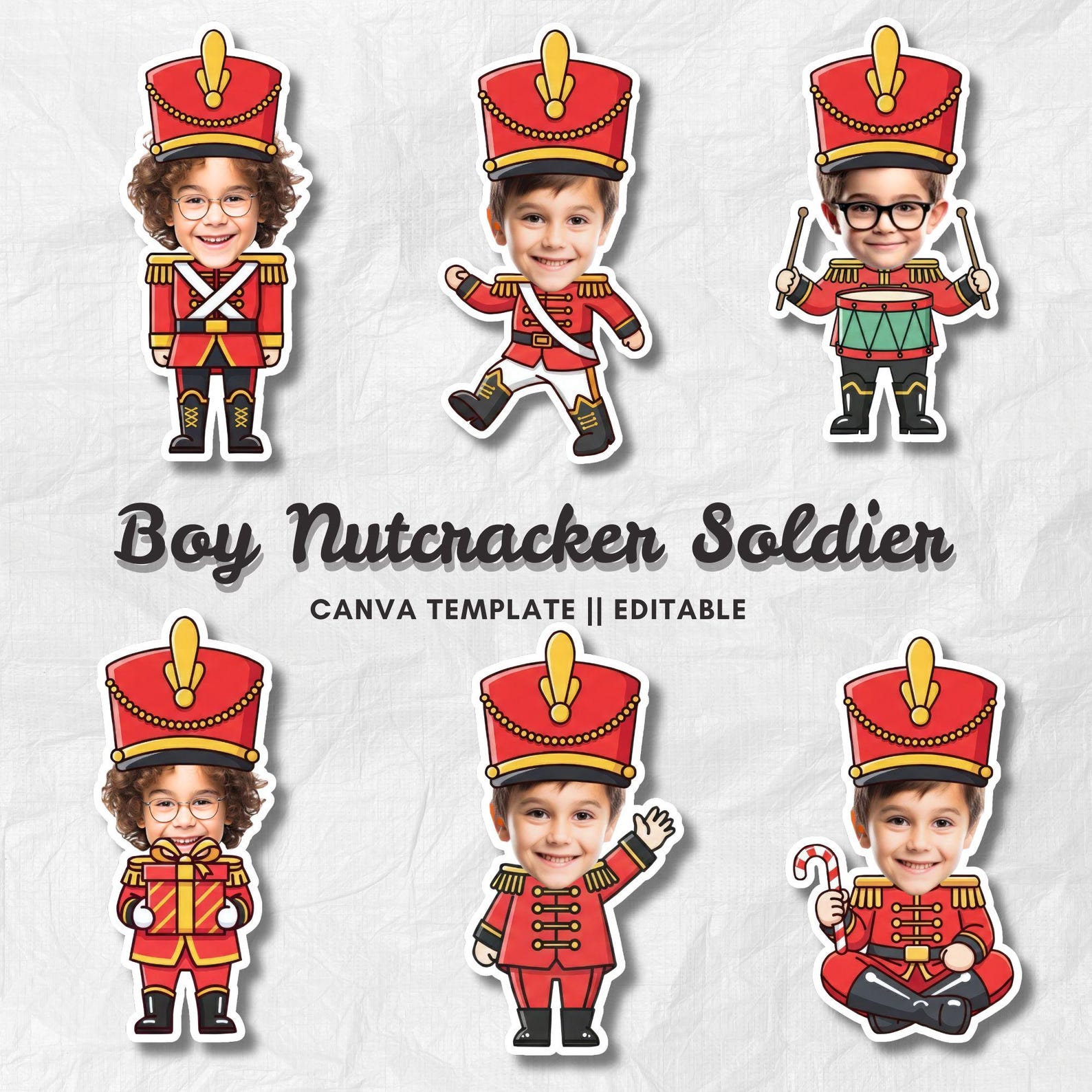 Boy Nutcracker Soldier | Add Your Own Face Photo Template | Christmas ...