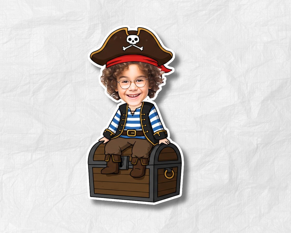 Pirates Face Blank | Add Your Own Photo | Birthday Pirate Party - Etsy
