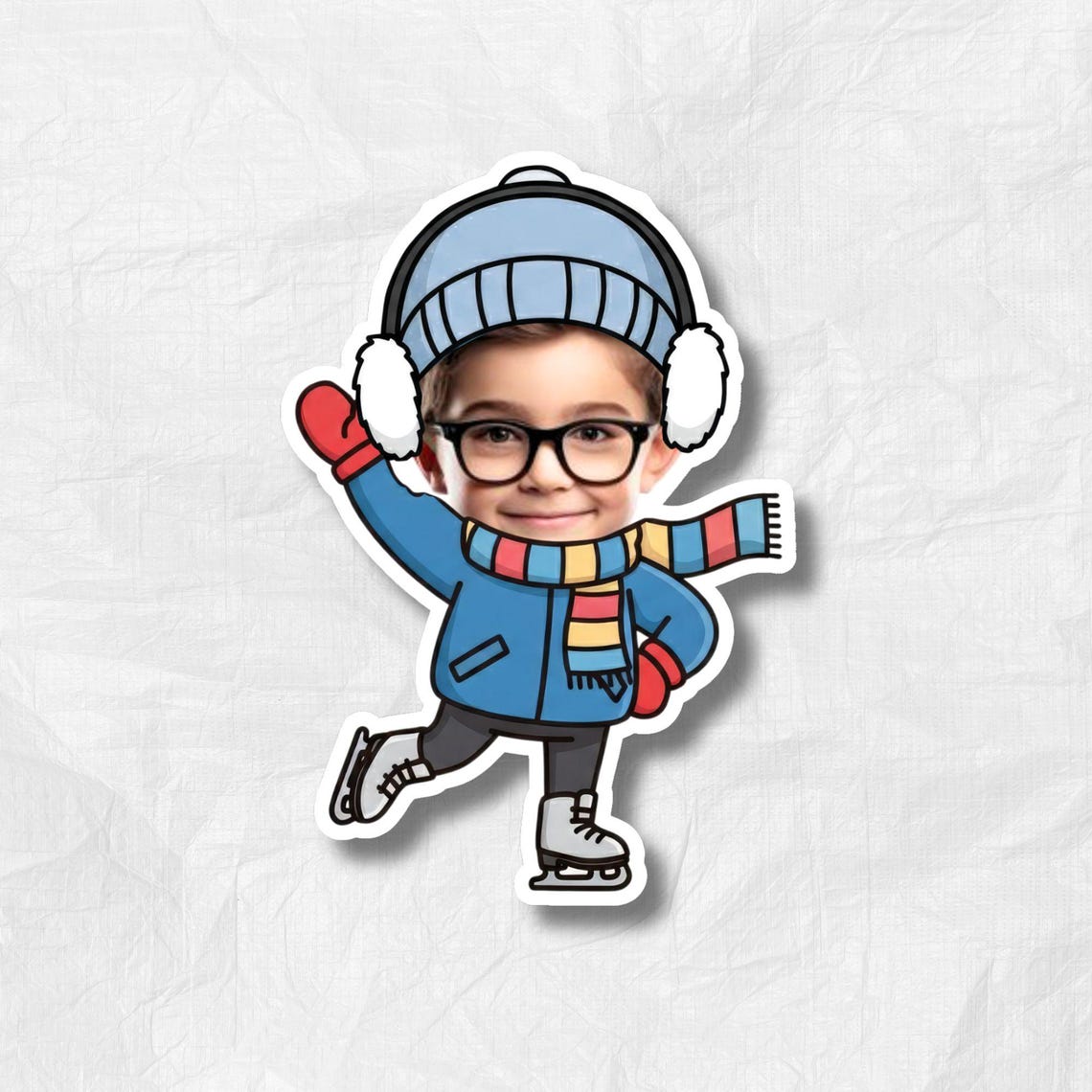 Kids Ice Skating | Add Your Own Face Photo Template | Winter Sports ...