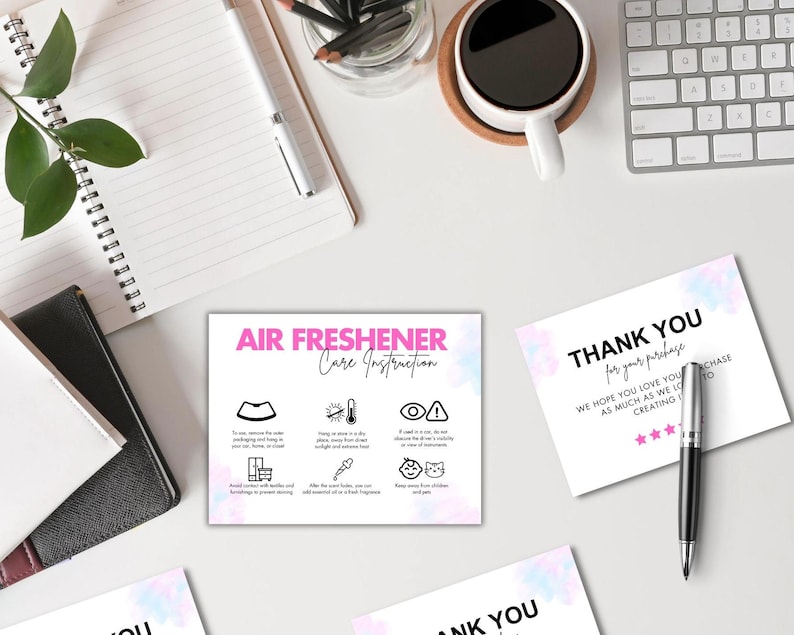 Editable Air Freshener Care Card Template, Sublimation Air Freshener ...