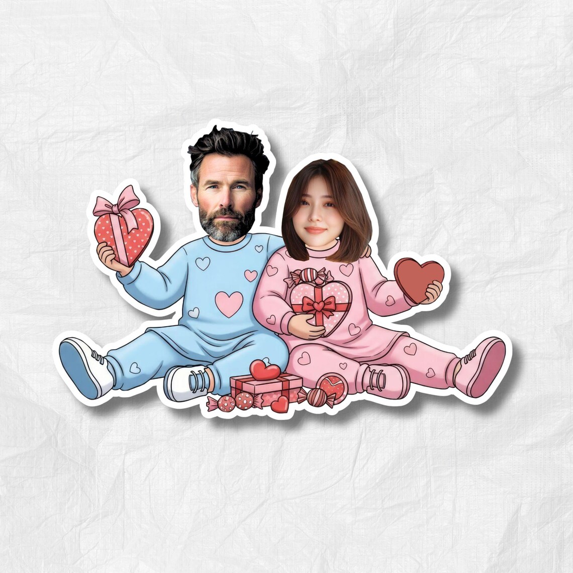 Valentine Couple | Add Your Own Face Photo Template | Cute Love Clipart ...