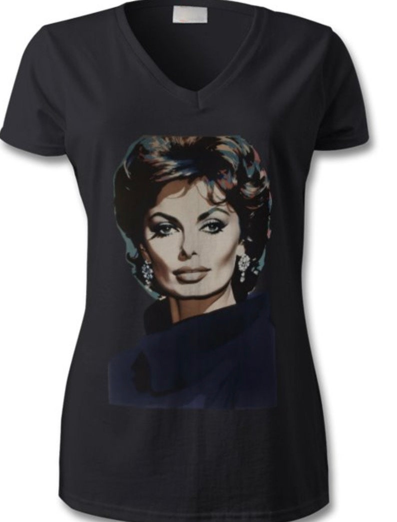 Sophia Loren Original Art Womens T Shirt New Available In S M L Xl
