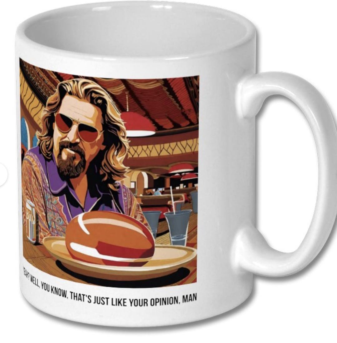 Big Lebowski Art Mug | Jeff Bridges as the Dude | Perfect Christmas ...
