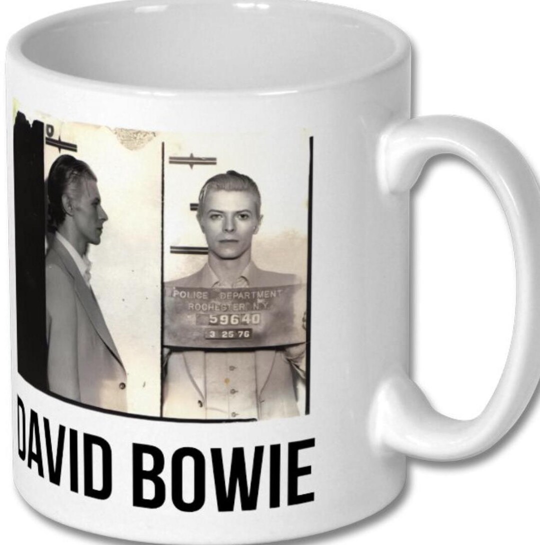 DAVID BOWIE Mugshot Coffee Mug | Best Coffee Cup | Home or Office Mug ...