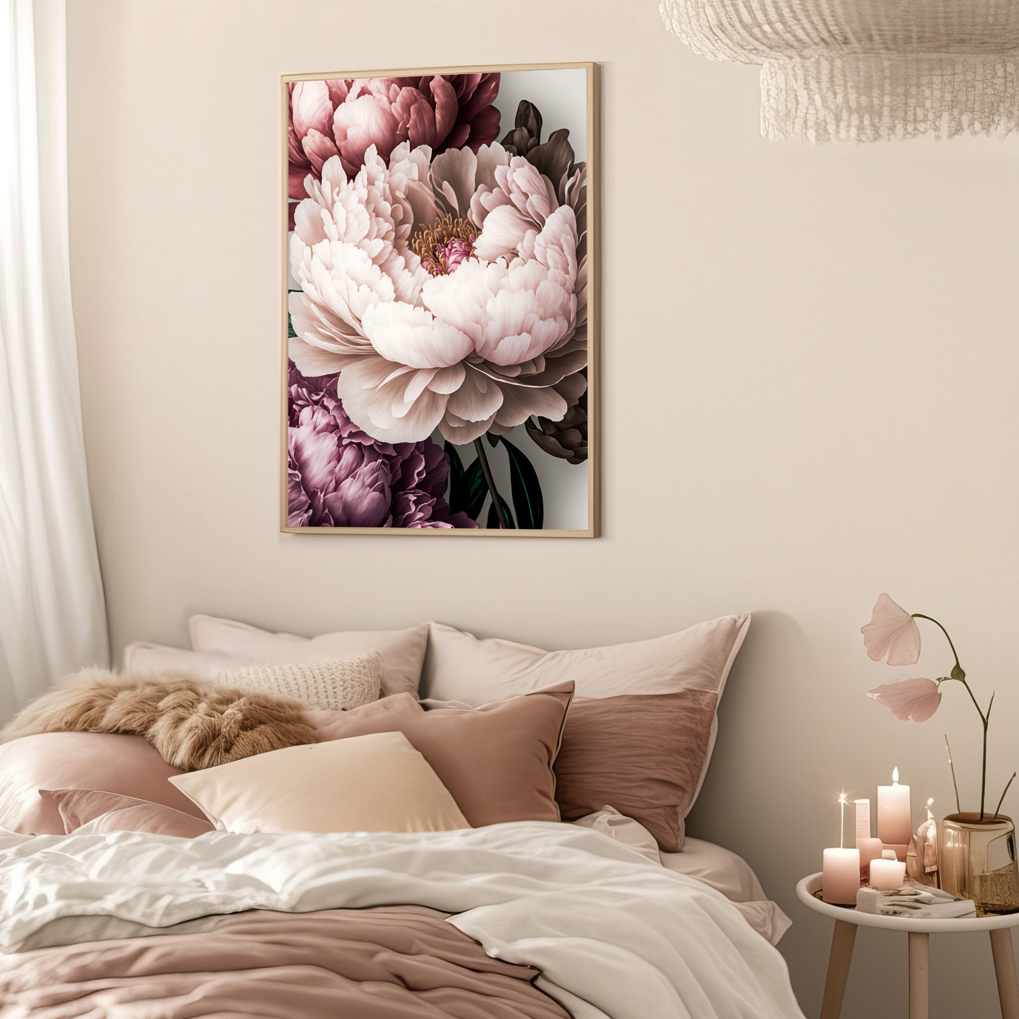 Peony Wall Art Peony Flower Print Floral Print Pink Wall - Etsy
