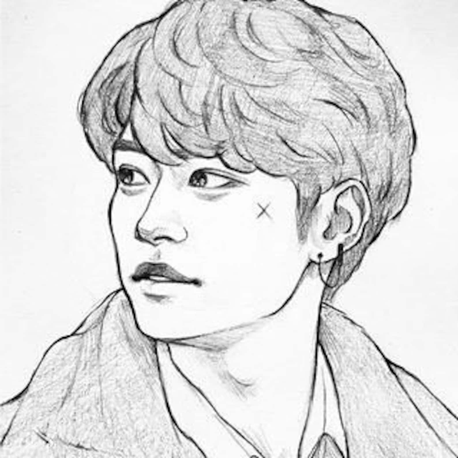 ANY KPOP STAR Custom Hand Drawn Print - Etsy