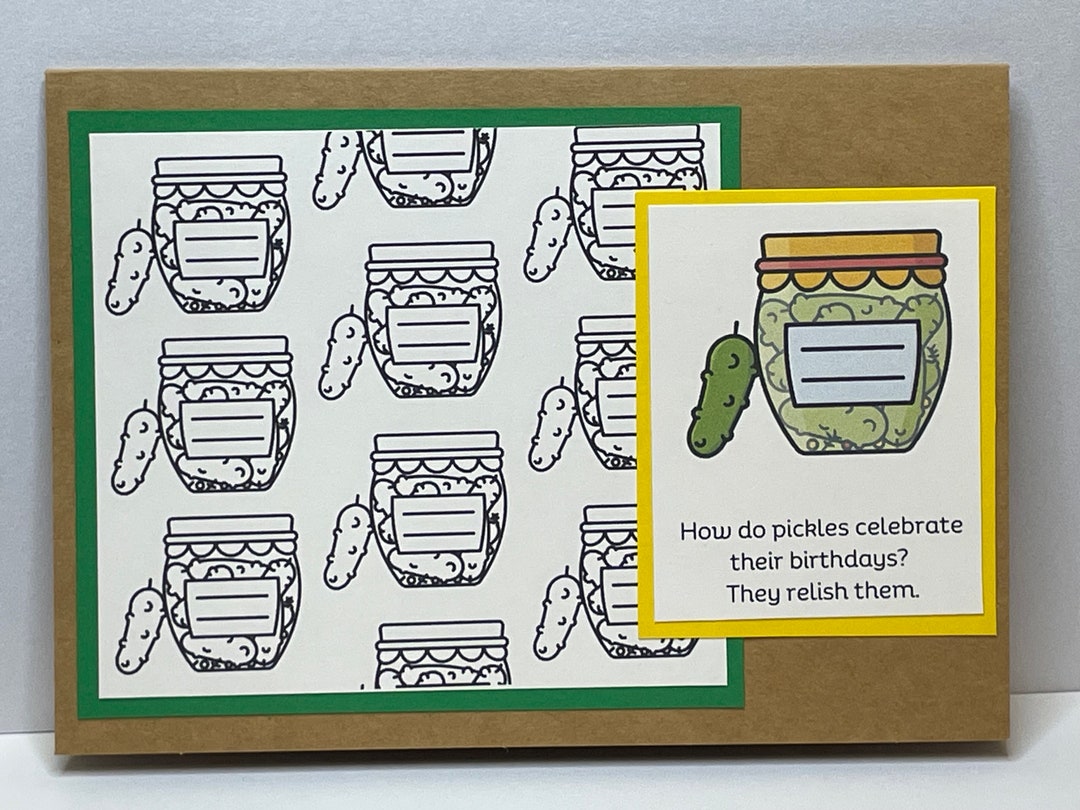 Pickle and Pickle Jar Pun - Birthday Card - Etsy