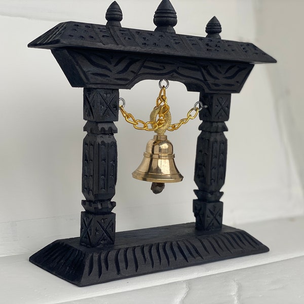 Nepali Wooden Handicraft Bell Stand - Etsy UK