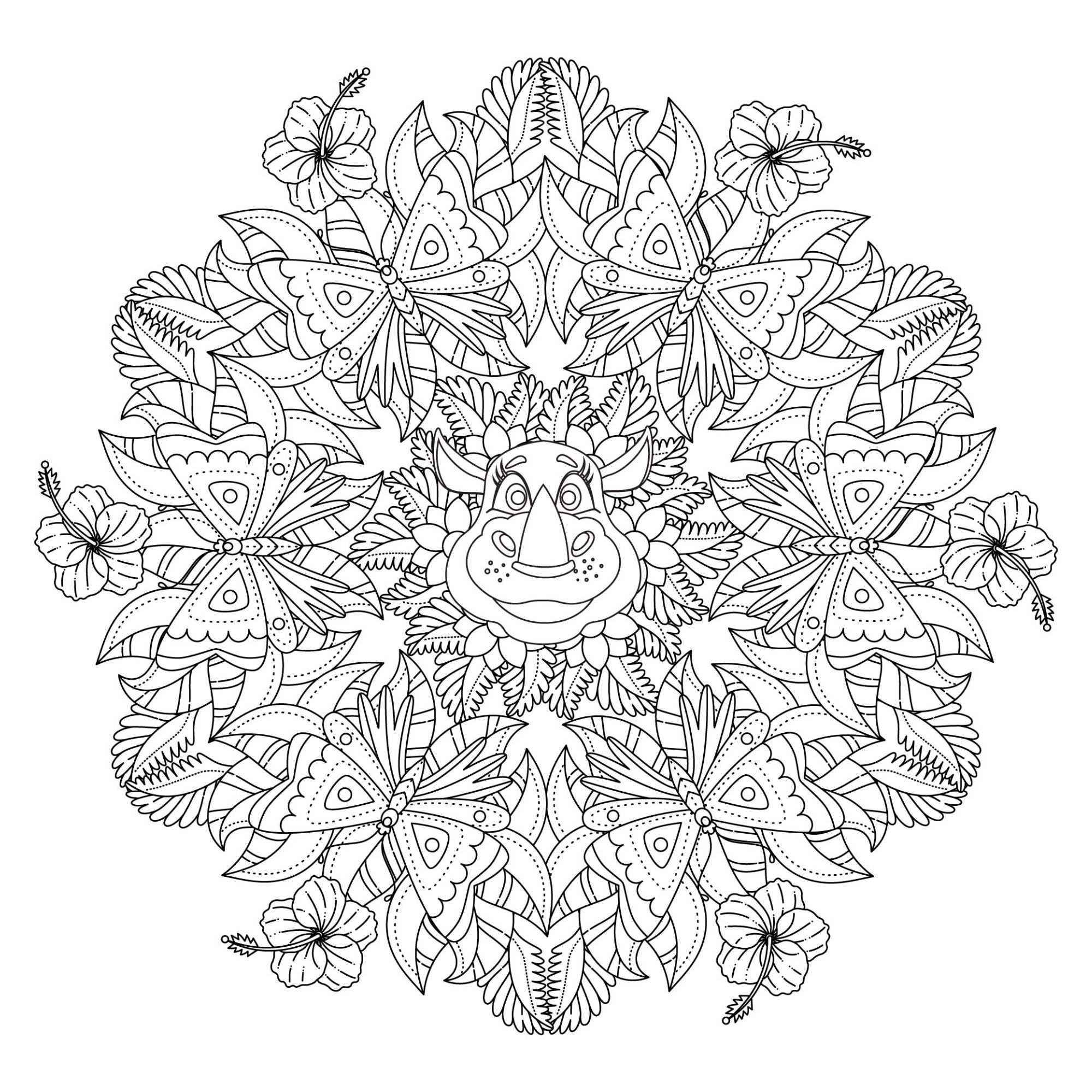 Jungle Mandala Coloring Pages, Detailed Designs Instant Download - Etsy
