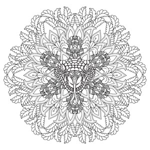 Jungle Mandala Coloring Pages, Detailed Designs Instant Download - Etsy