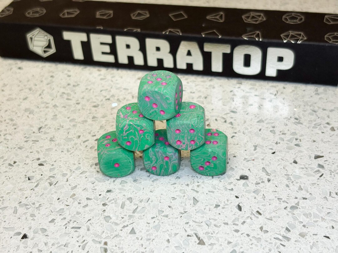 D6 Dice Set | for DND, Warhammer & Tabletop Rpgs | Handmade Jesmonite ...