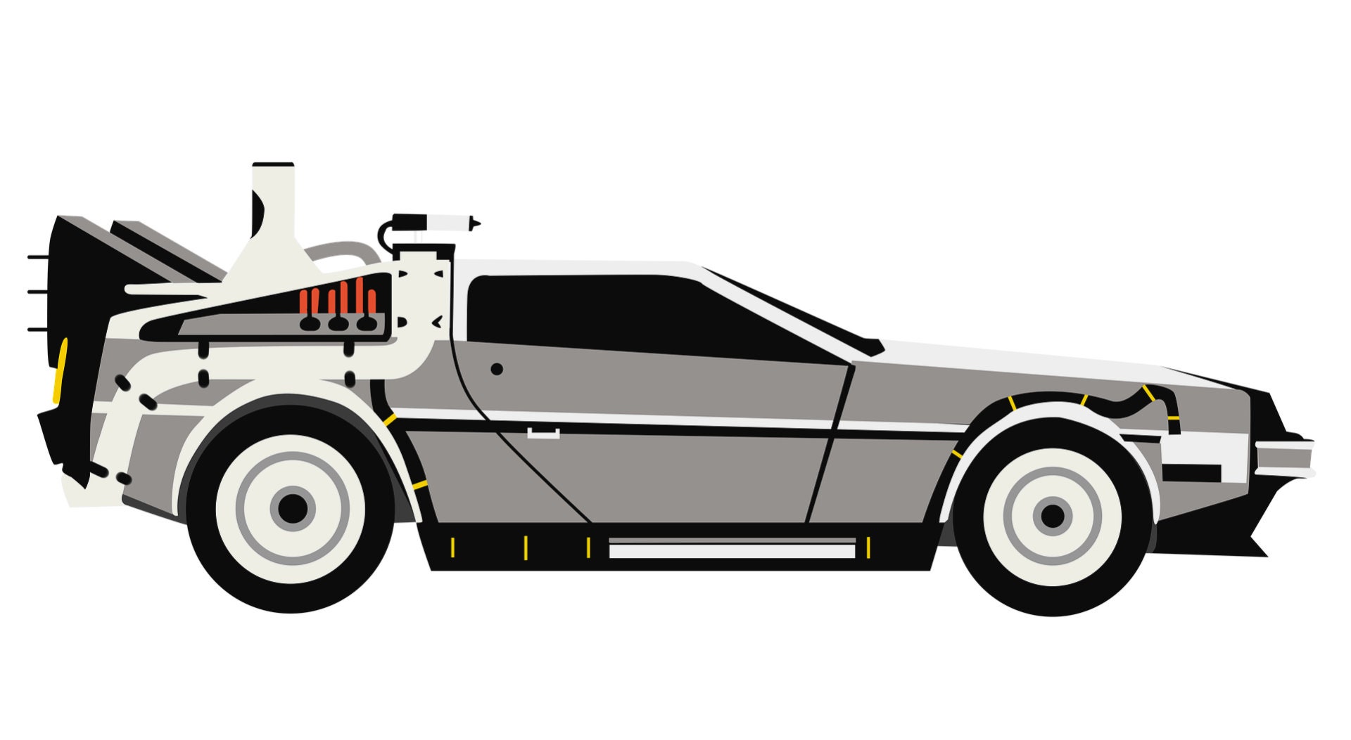 Animated Delorean Picture - Etsy