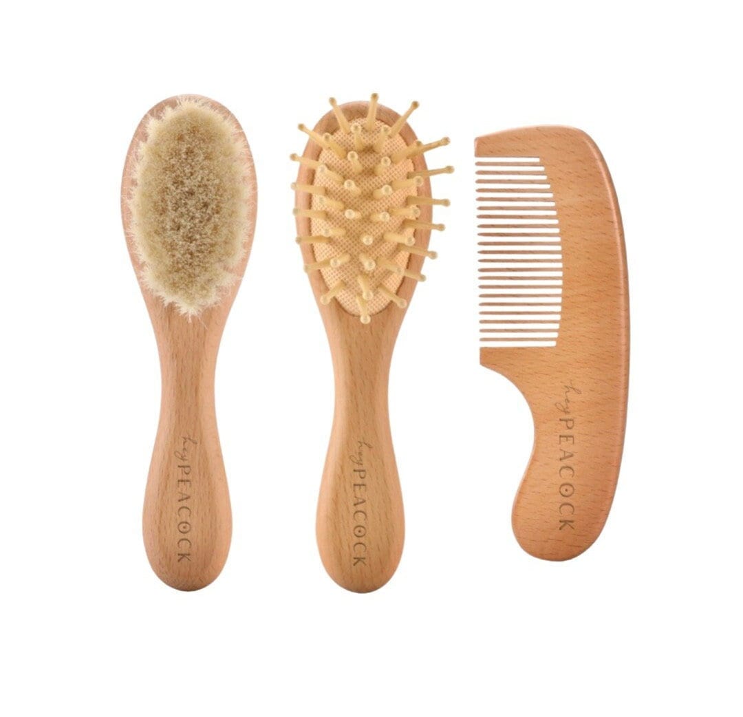 Baby Brush and Comb Set (3-piece) - Etsy