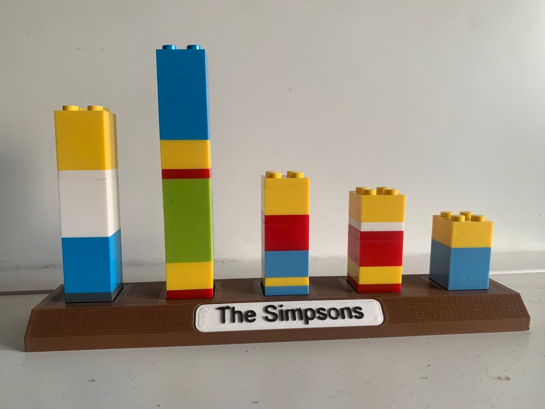 The Simpsons Simplified Lego Display Piece With Stand - Etsy
