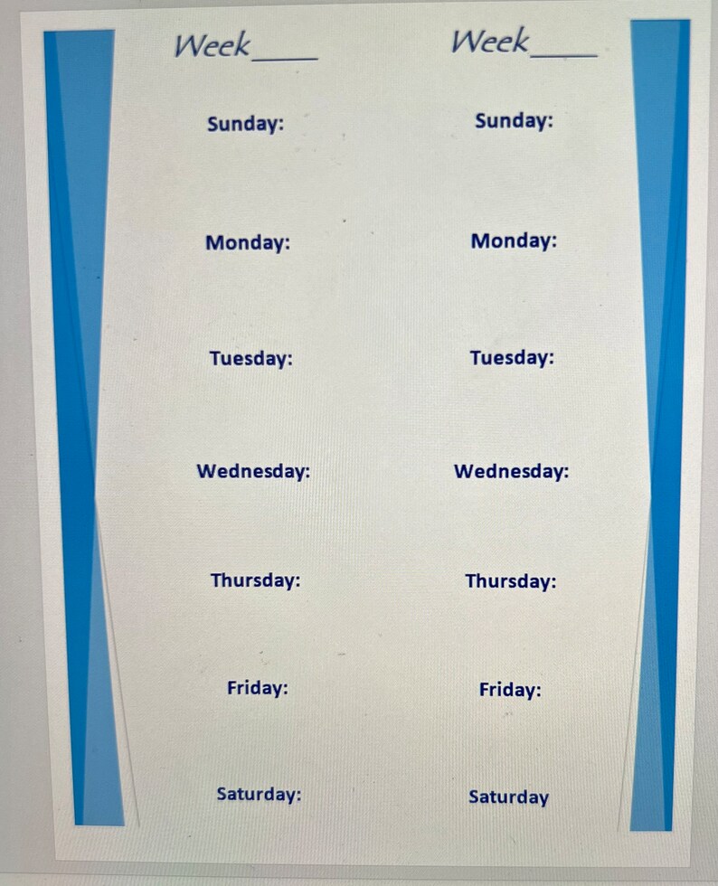 52 Week Meal Plan With Bonus Blank Templates - Etsy