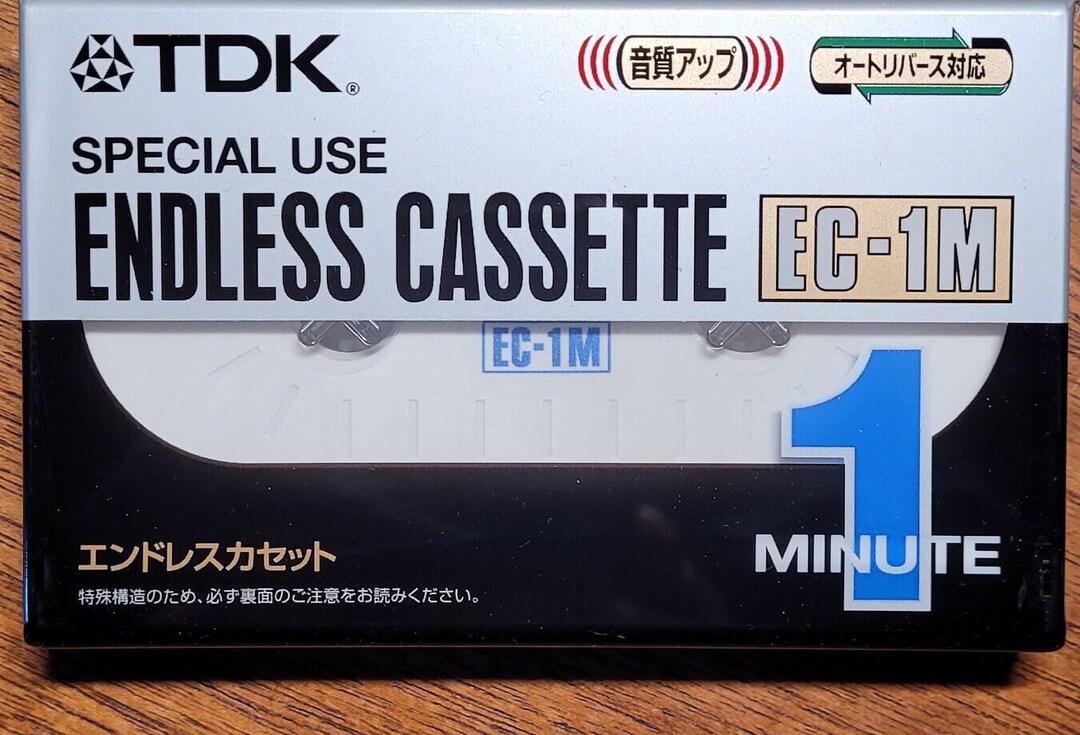 Vintage TDK EC-1M Endless Cassette Tape | 1 Minute Continuous Loop ...