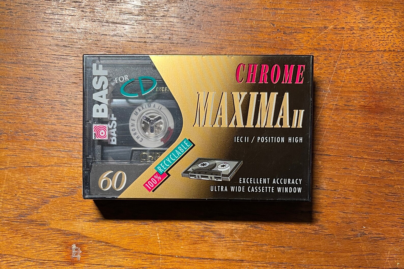 1993 Vintage BASF Chrome Maxima II 60-min Cassette Tape Unparalleled ...