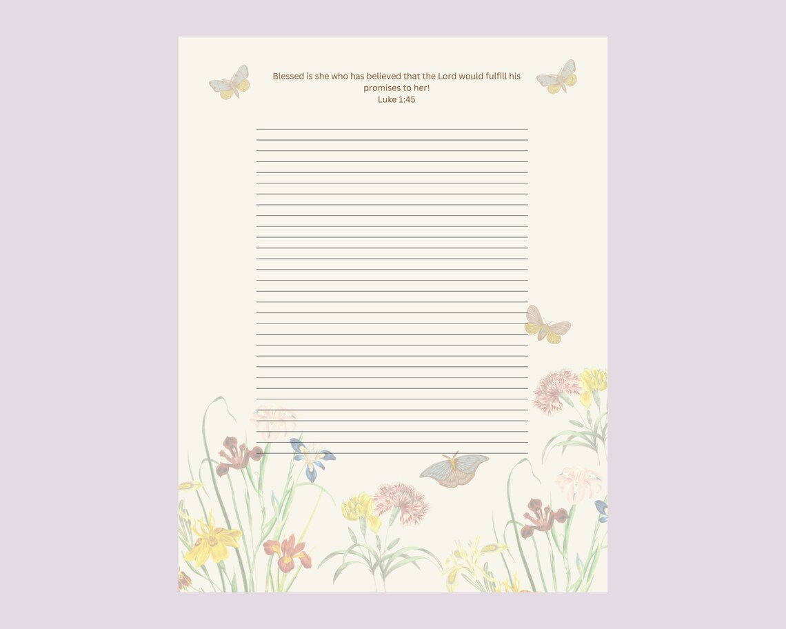 PRINTABLE Bible Verse, Printable Stationary, Printable Writing Paper ...