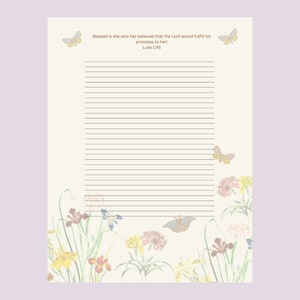 PRINTABLE Bible Verse, Printable Stationary, Printable Writing Paper ...