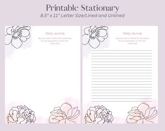 PRINTABLE Bible Verse, Printable Stationary, Printable Writing Paper ...