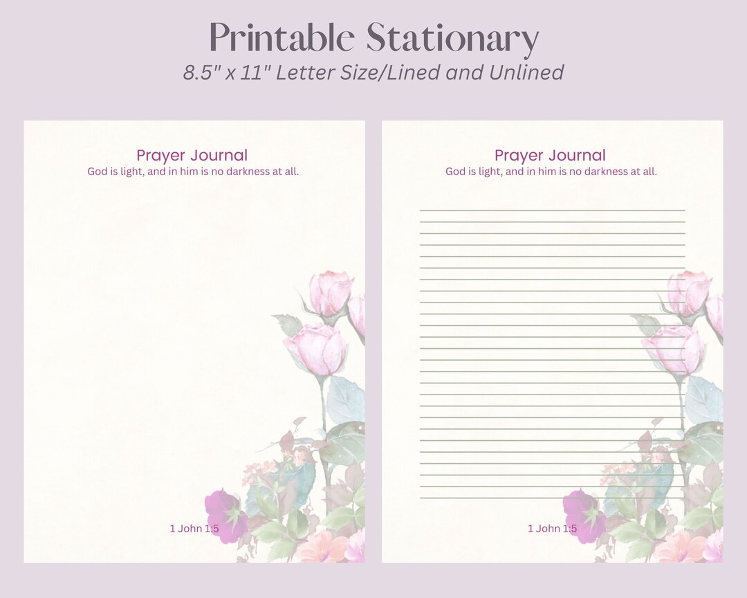 PRINTABLE Bible Verse, Printable Stationary, Printable Writing Paper ...