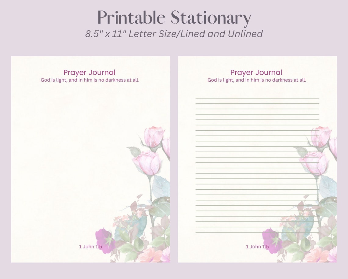 PRINTABLE Bible Verse, Printable Stationary, Printable Writing Paper ...