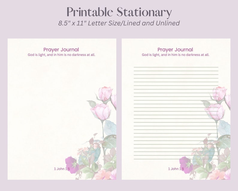 PRINTABLE Bible Verse, Printable Stationary, Printable Writing Paper ...