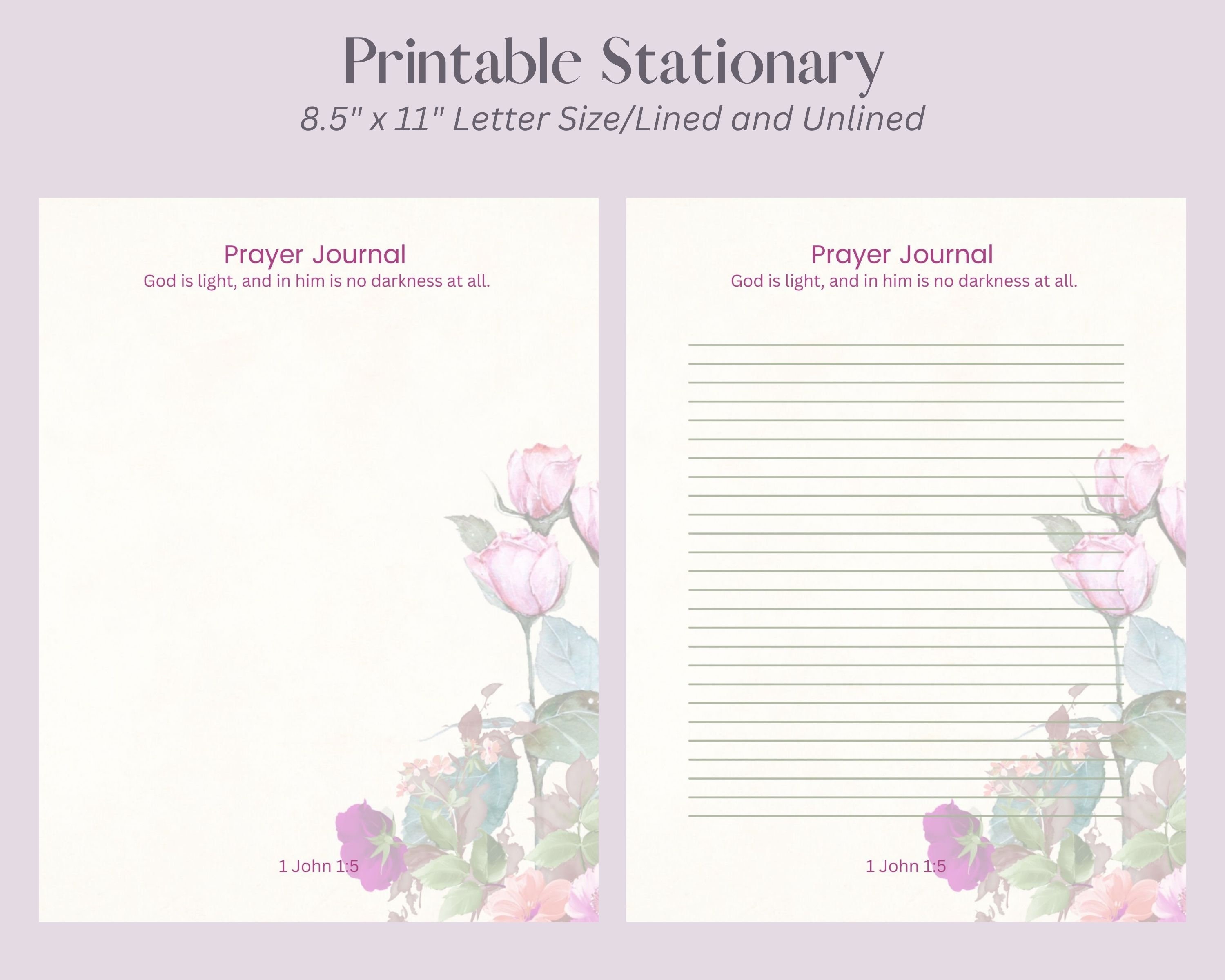 PRINTABLE Bible Verse, Printable Stationary, Printable Writing Paper ...