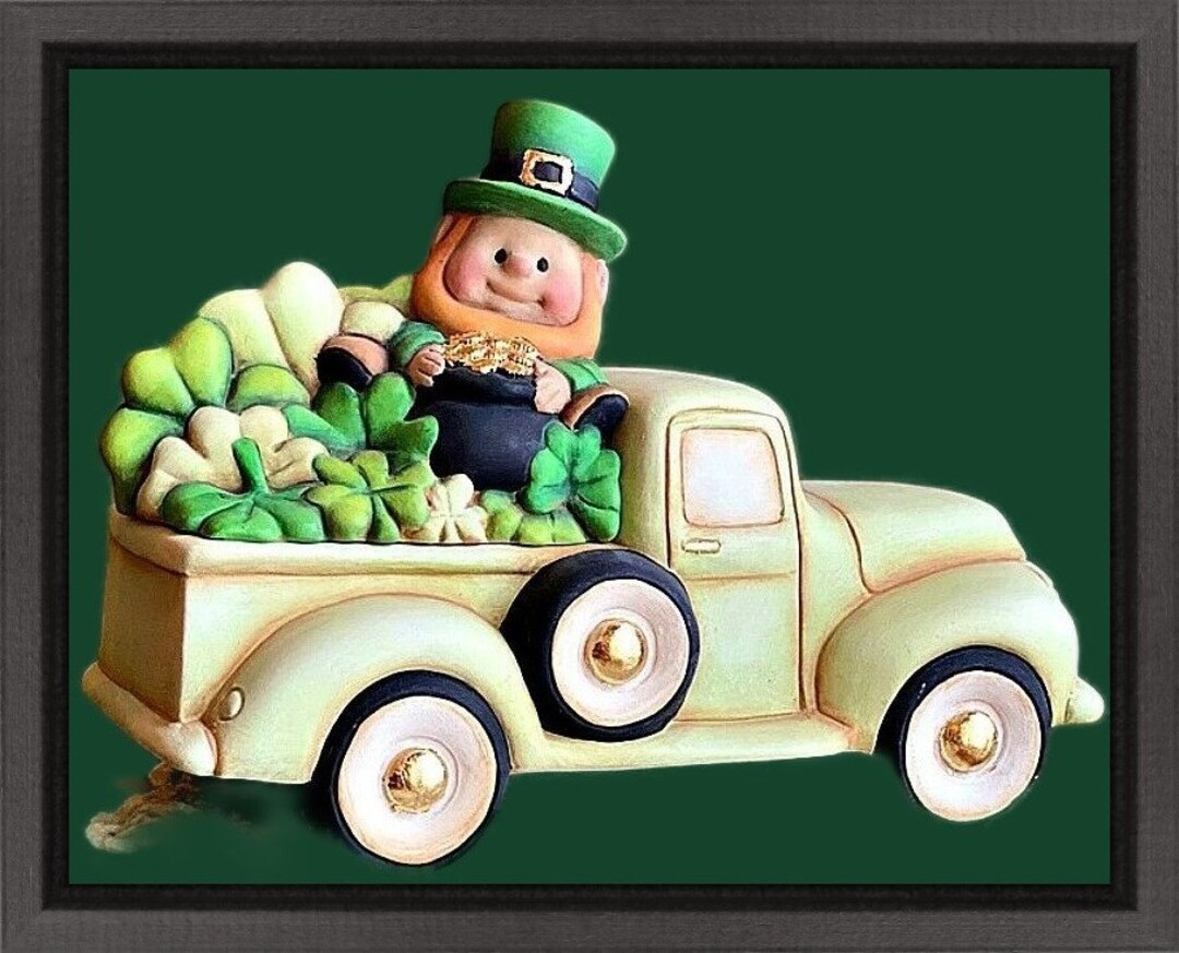 Pick up Truck With Leprechaun Insert - Etsy