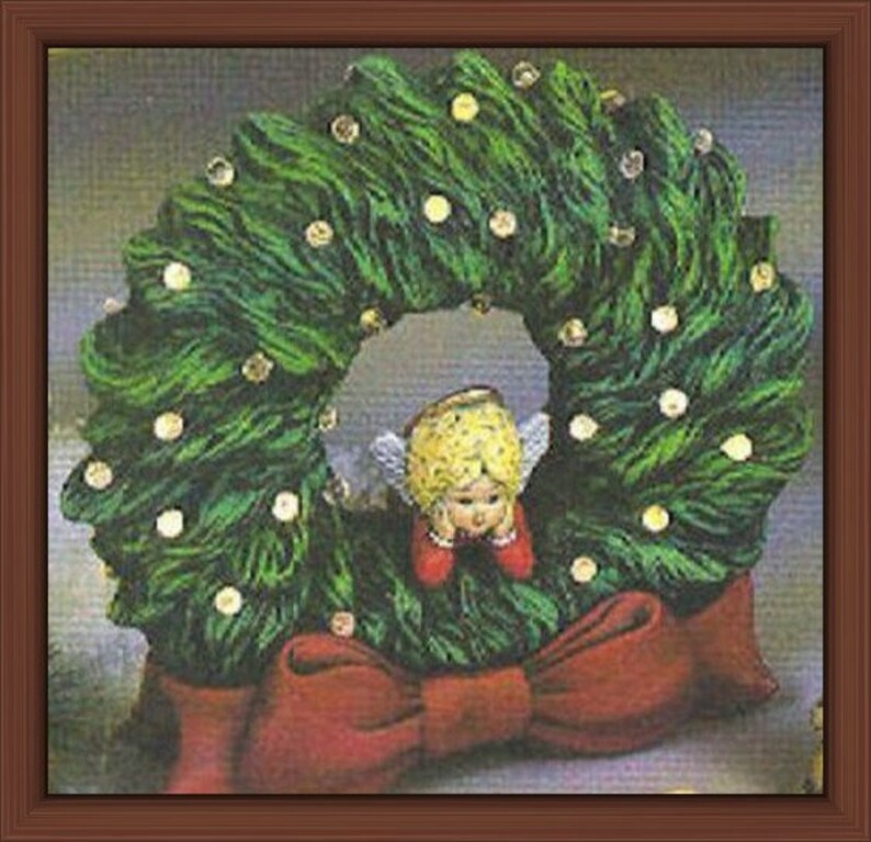 Wreath With Angel Insert and Bow Base - Etsy
