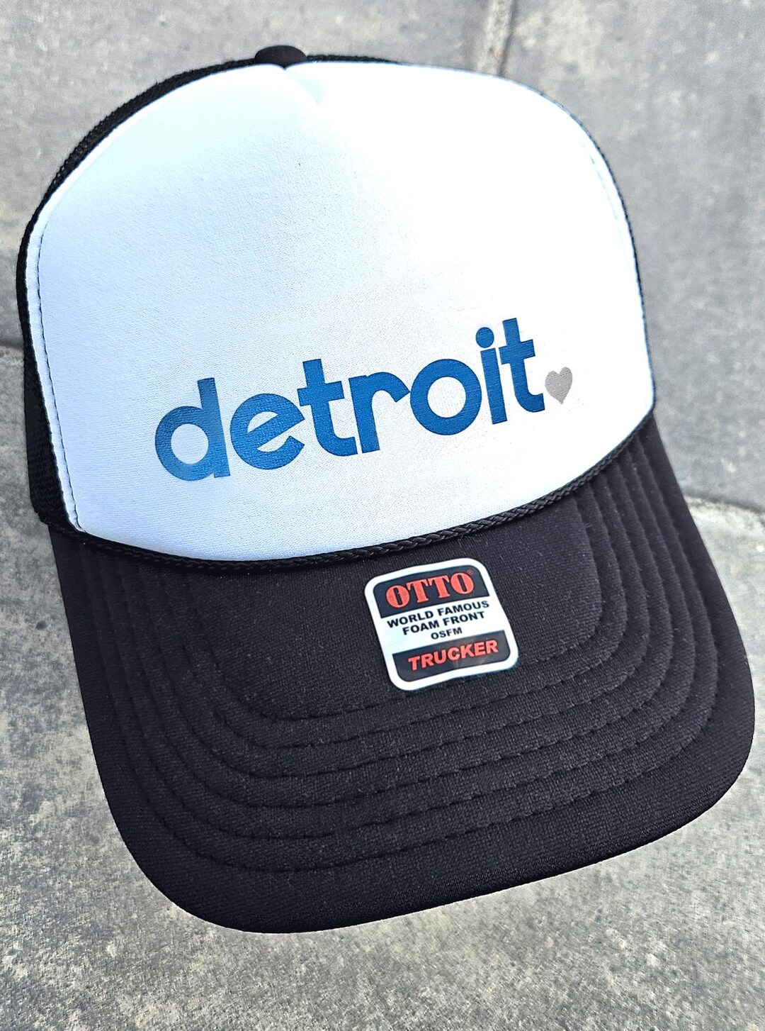 Detroit Trucker Hat, Detroit Lions Hat, Detroit With Heart Hat, Detroit ...