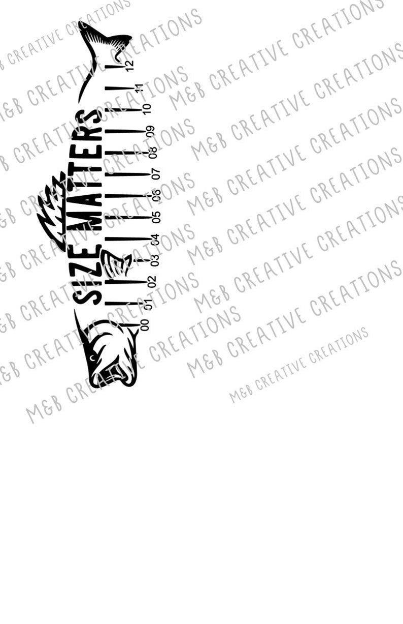 Size Matters SVG PNG Fish - Etsy