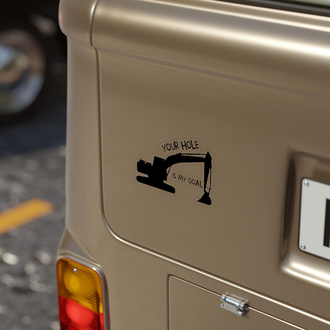 Fun Construction Sticker, Die-cut, Heavy Equipment Decal, Funny Gift ...