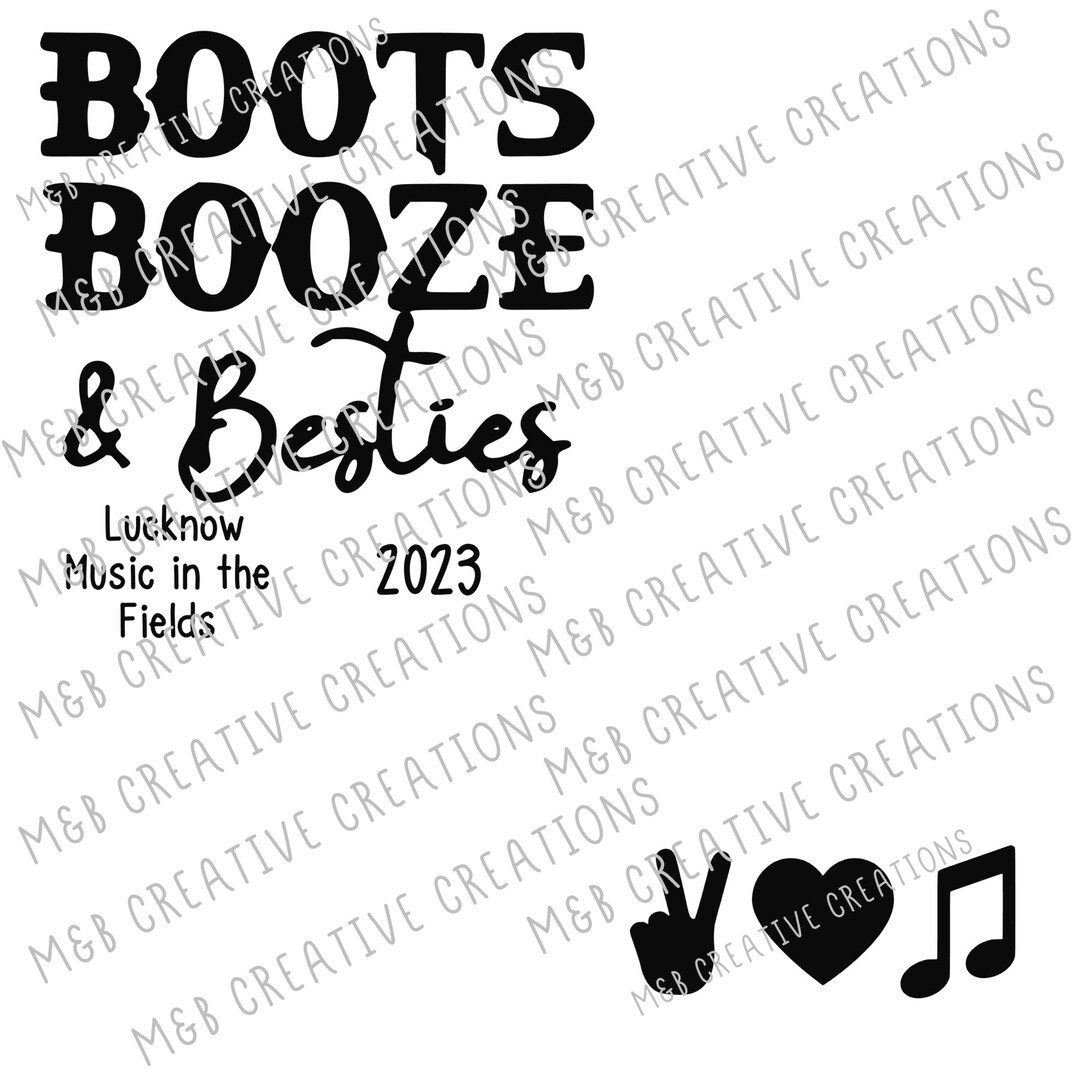 Boots Booze Bestie SVG PNG - Etsy