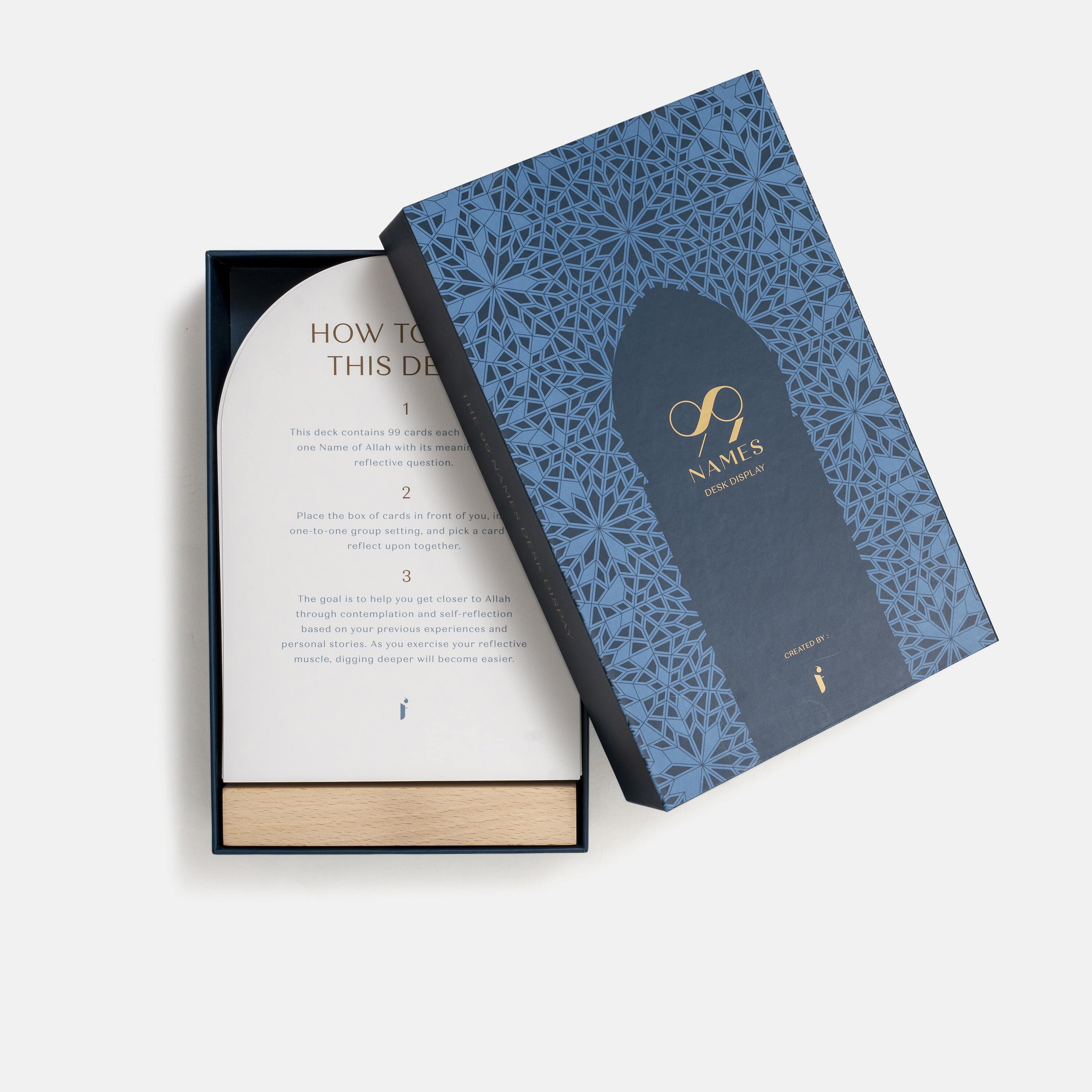 99 Names of Allah Desk Display Cards Islamic Gift Muslim Gift Islamic ...