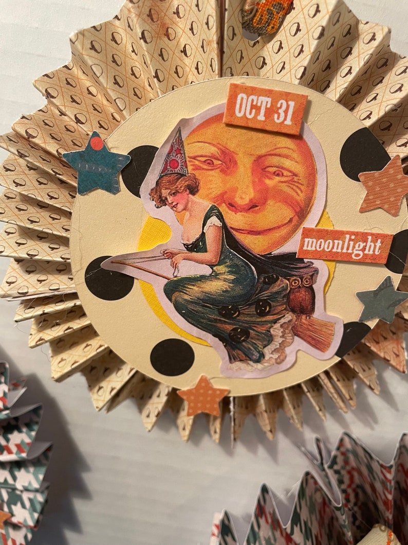 Vintage Halloween Witch Rosette Ornaments - Etsy