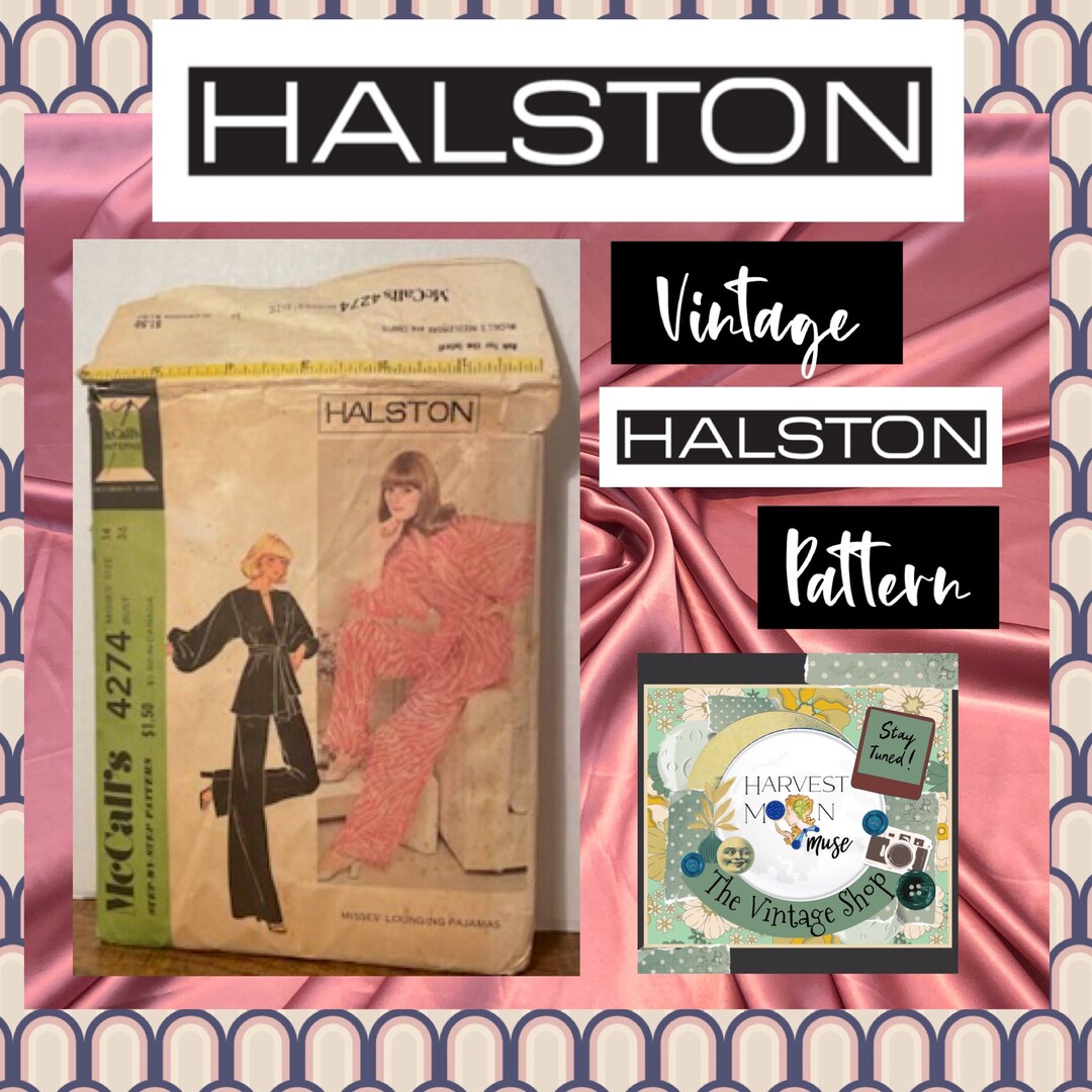Vintage Halston Sewing Pattern 4274 - Etsy