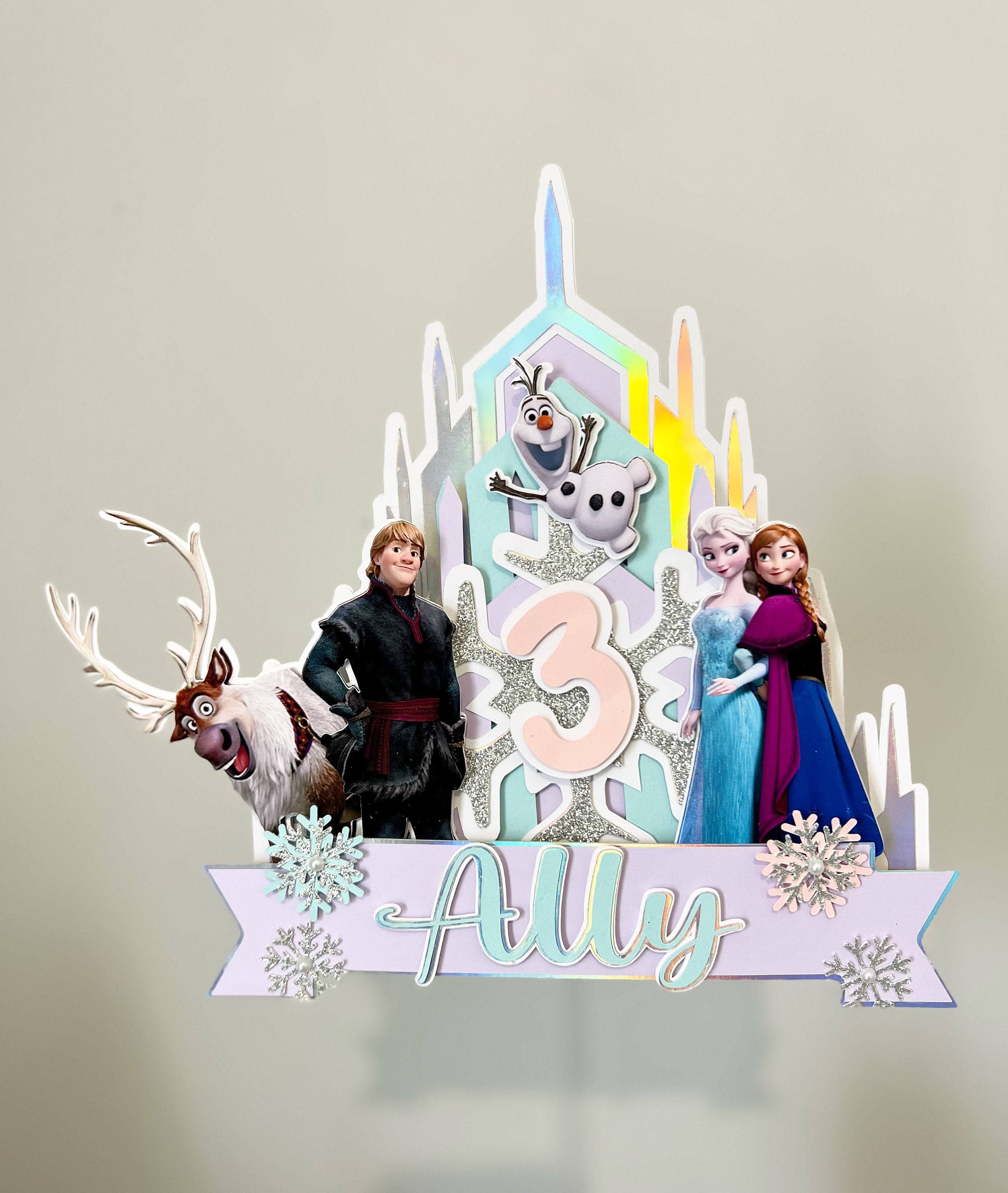 Frozen Cake Topper, Winter Themed Cake Topper, Princess Cake Topper ...