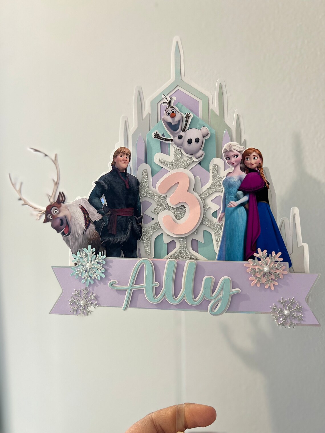 Frozen Cake Topper, Winter Themed Cake Topper, Princess Cake Topper ...