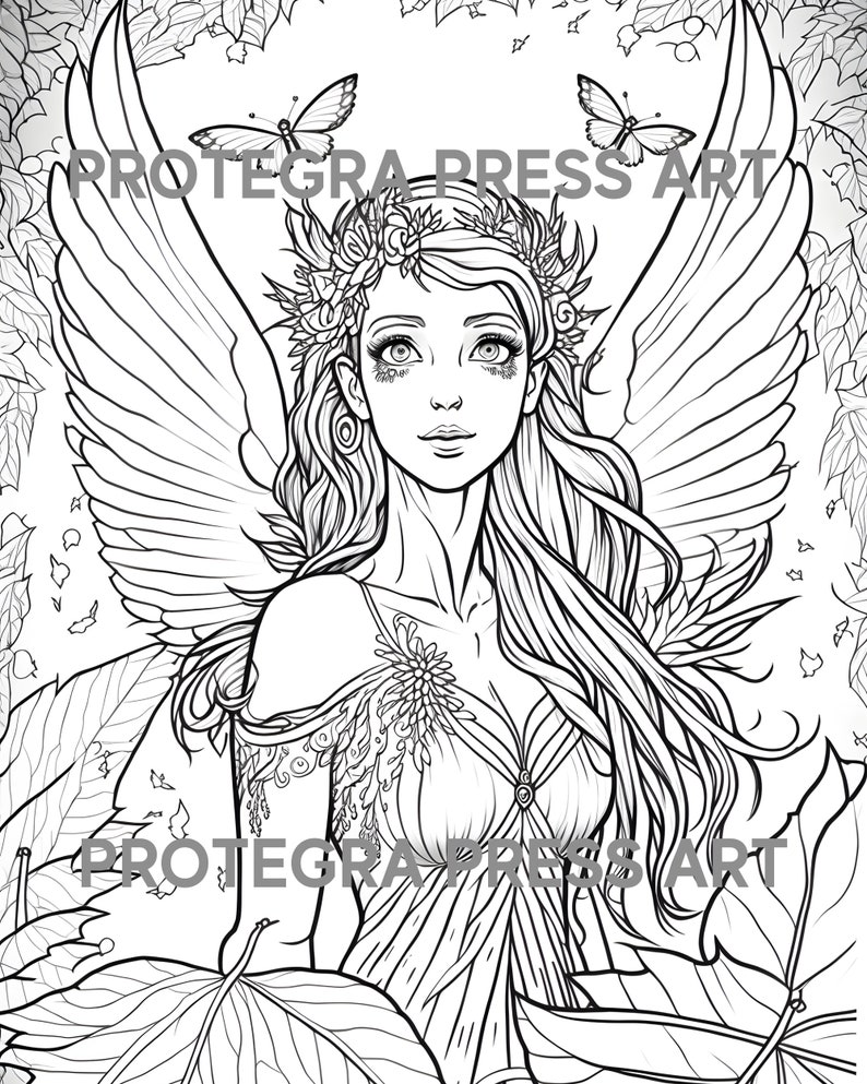 Magical Fairyland Coloring Book, Fantasy Coloring Pages, Coloring Book ...