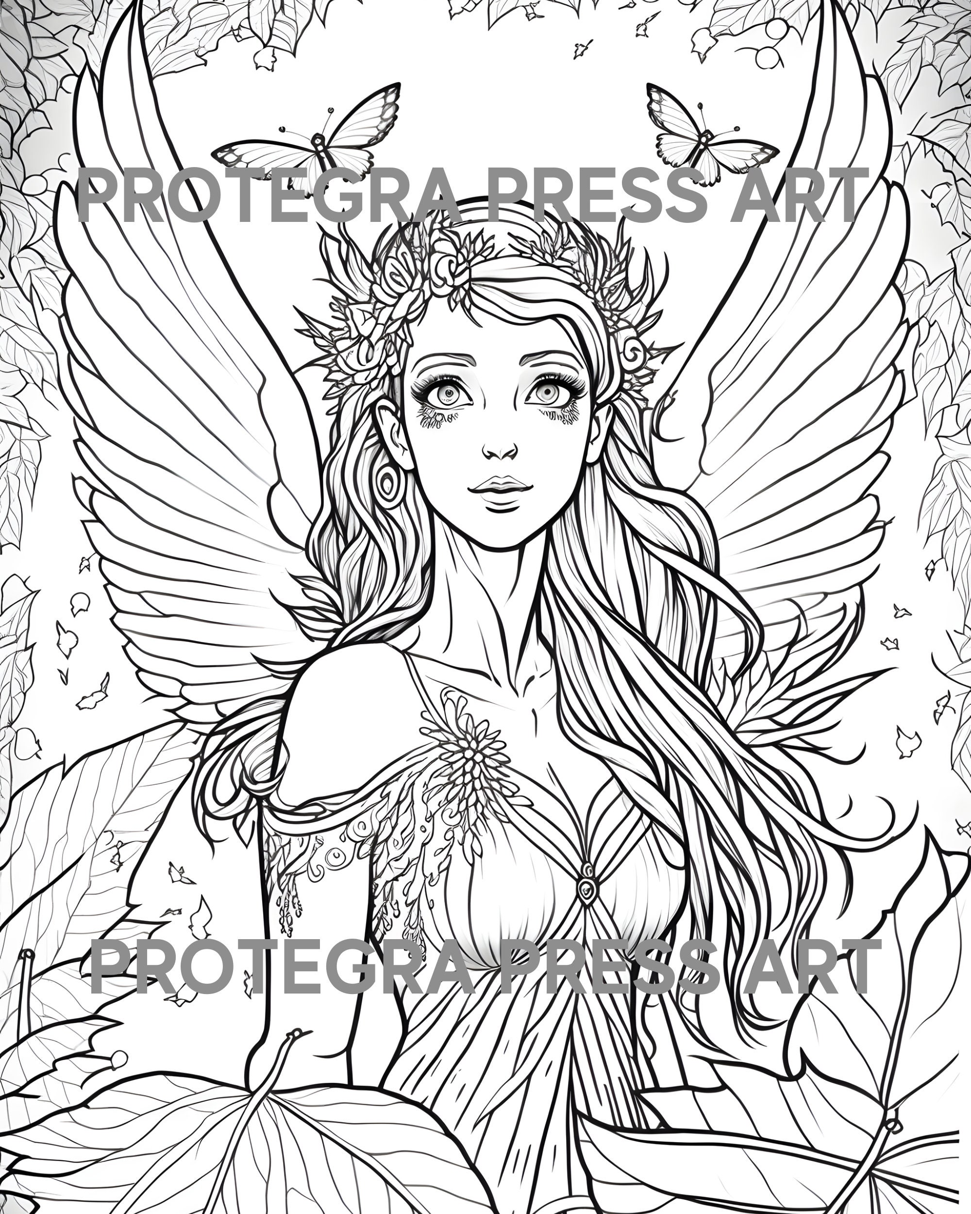 Magical Fairyland Coloring Book, Fantasy Coloring Pages, Coloring Book ...
