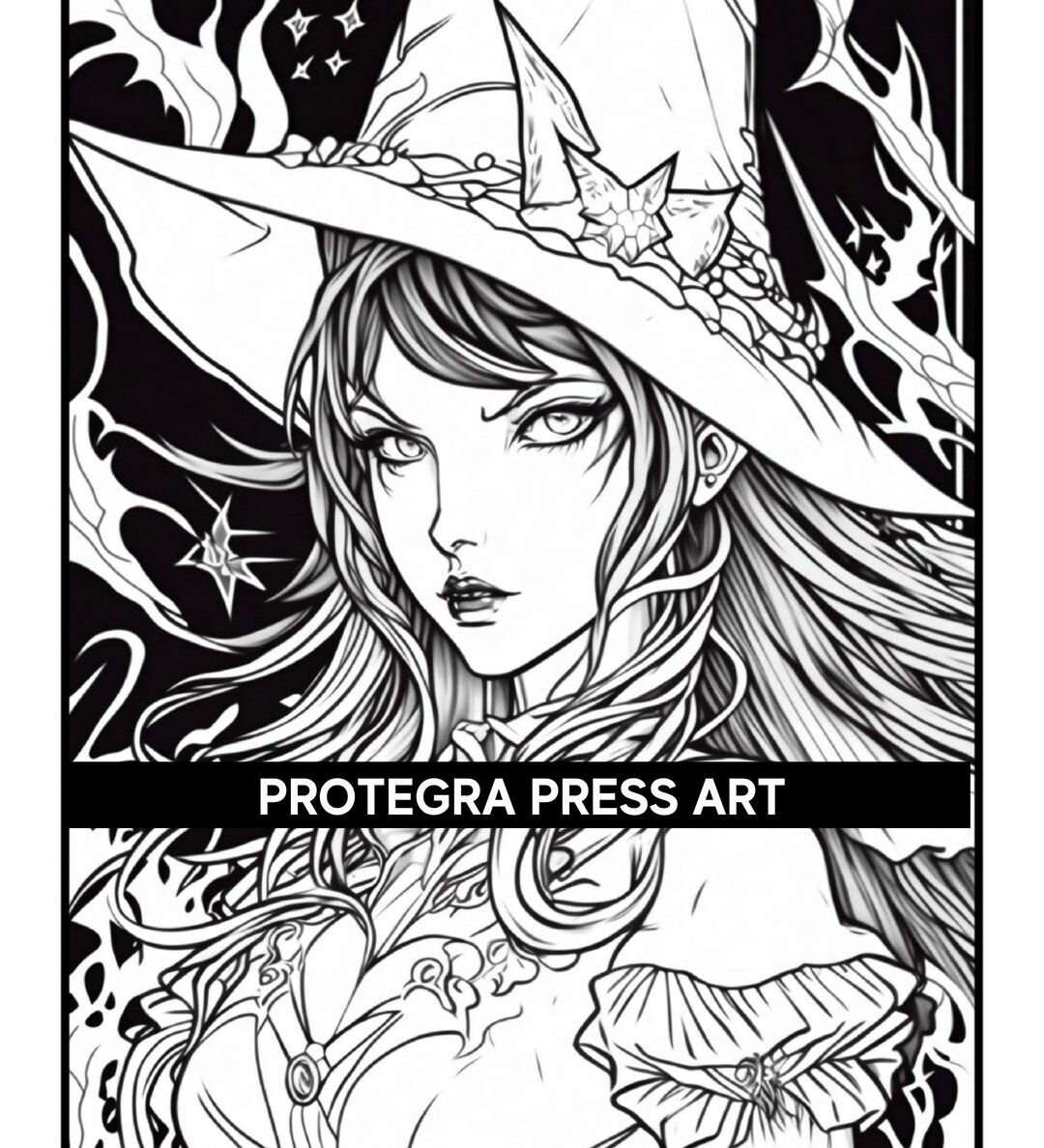 Enchanted Witches Coloring Book for Adults, Witch Art, Coloring Book ...